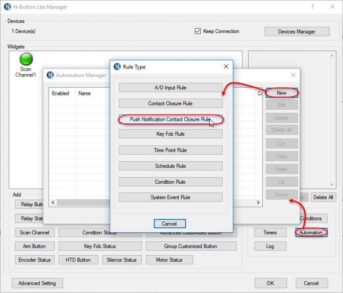 Send Email/Text Message with Push Notification Board and N-Button - NCD.io