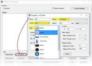 How to Use the A/D Meter Widget with N-Button - NCD.io