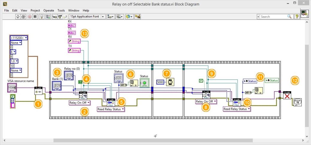 Labview Relay switching and Status acquisition 1 - NCD.io