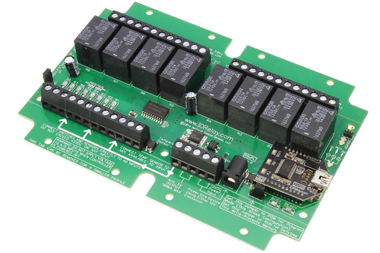 USB Relay Controllers with On-Board Analog Inputs and GPIO for Sensors