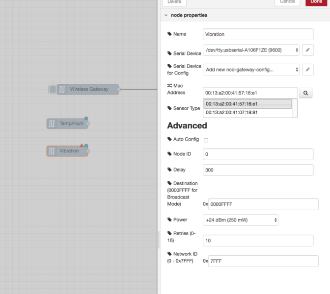 Setting up Node-RED and your Wireless Sensor Network