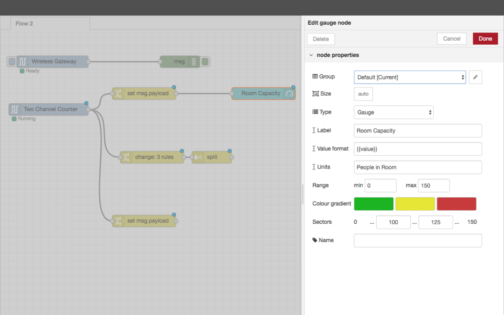 Node-RED Dashboard - Enterprise 2-Channel Counter - ncd.io