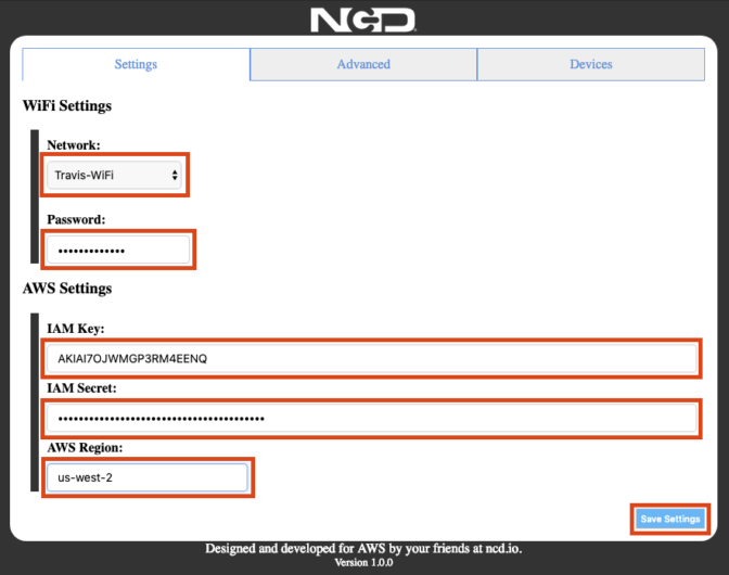 WiFi Micro Gateway Setup for AWS - NCD.io