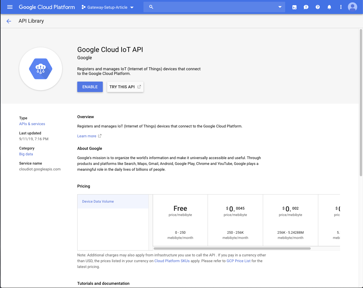Google IoT Core Gateway Setup - NCD.io