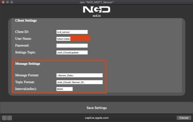 WiFi Sensor User Guide for use with MQTT - NCD.io