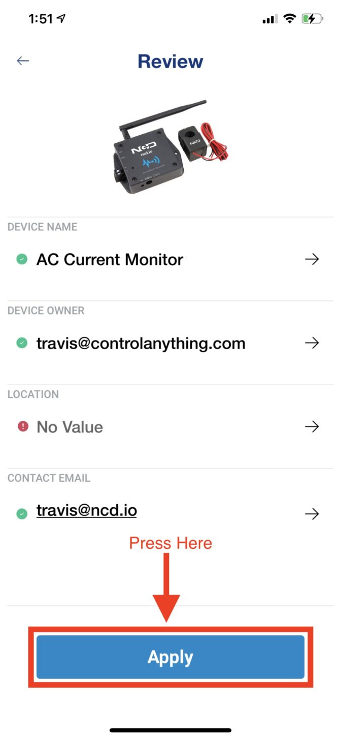 WiFi AC Current Monitor User Guide for use with +More App - NCD.io
