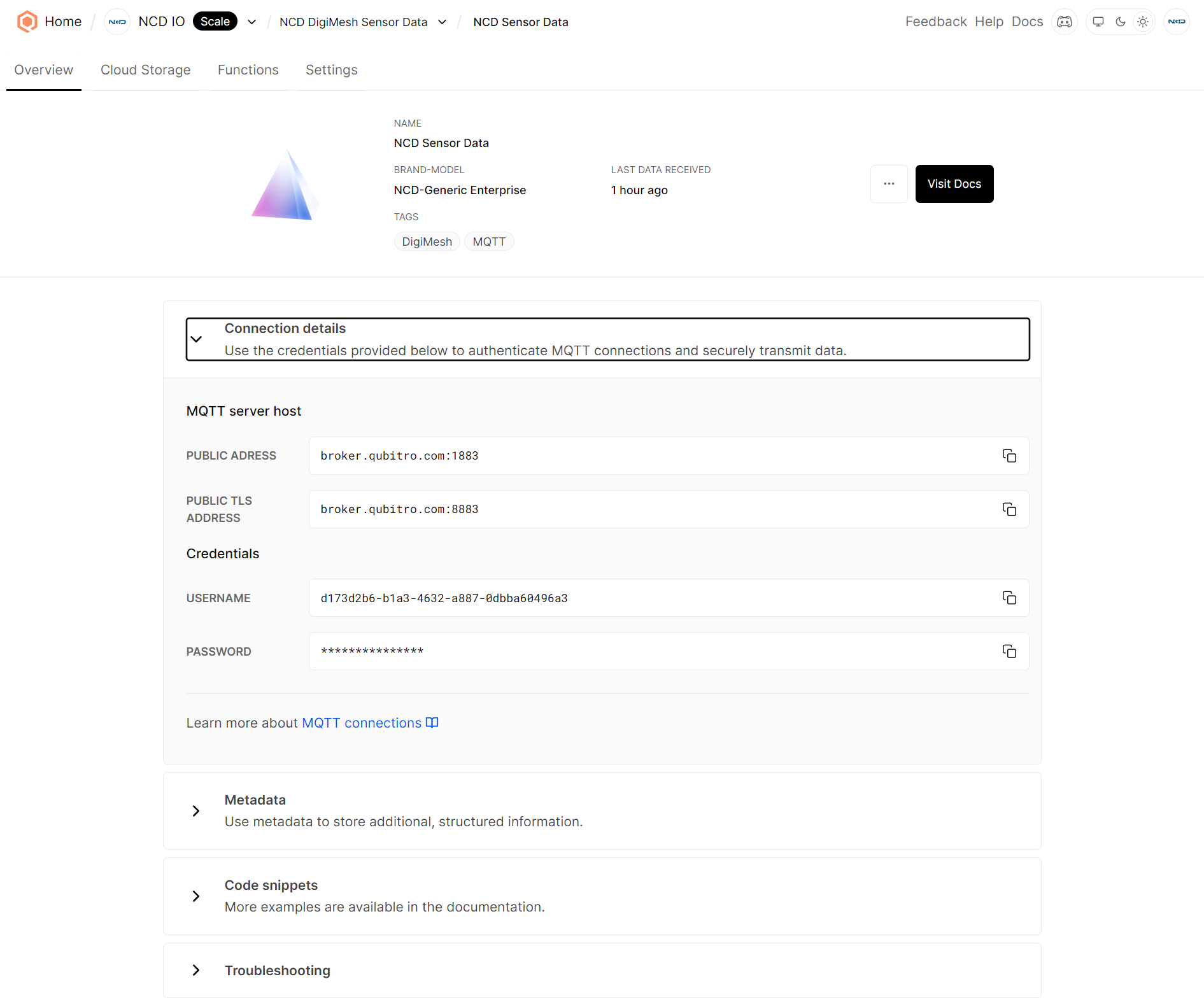 NCD Enterprise Sensor Integration with Qubitro - NCD.io