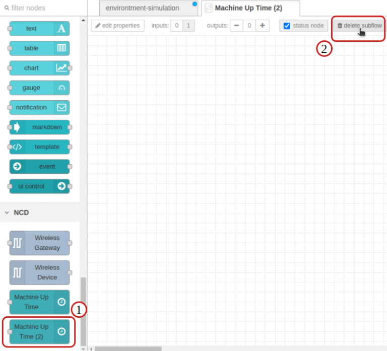 Machine UpTime Monitor Sensor Node-RED Dashboard - NCD.io