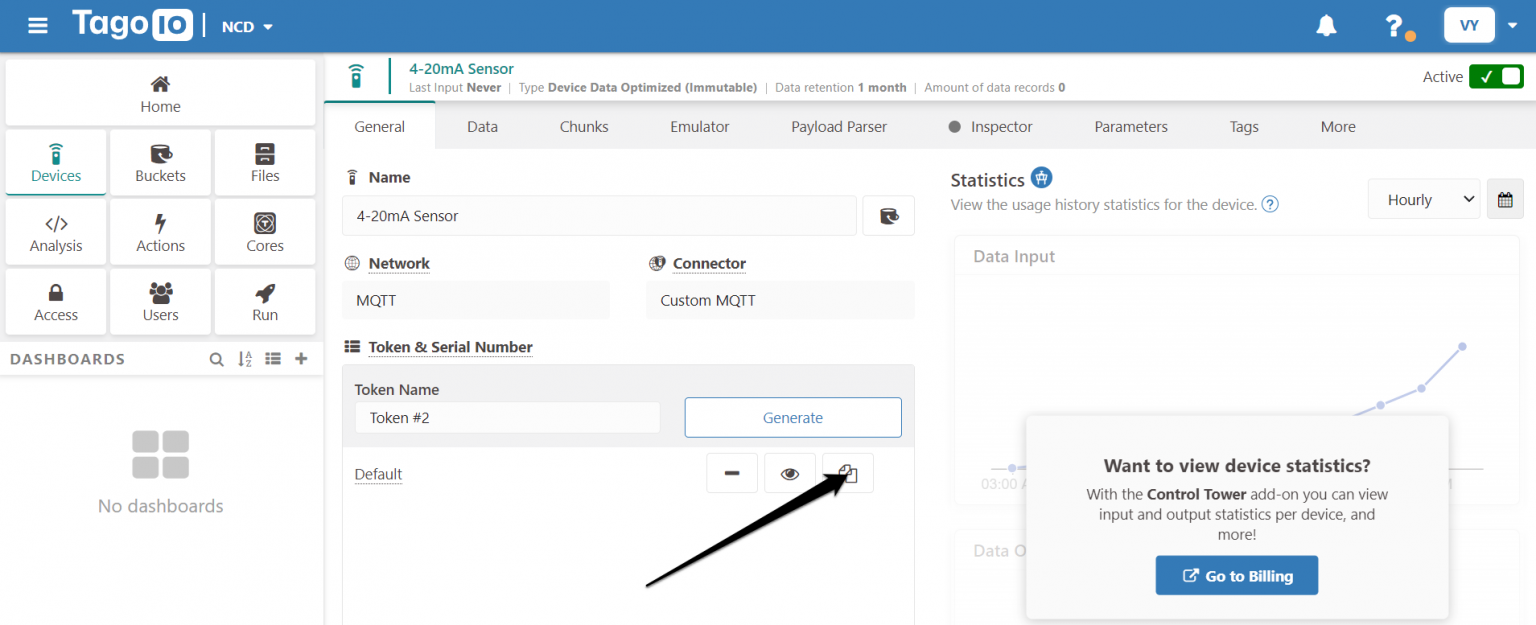Getting started with NCD 4-20mA Current Sensor and TagoIO - NCD.io