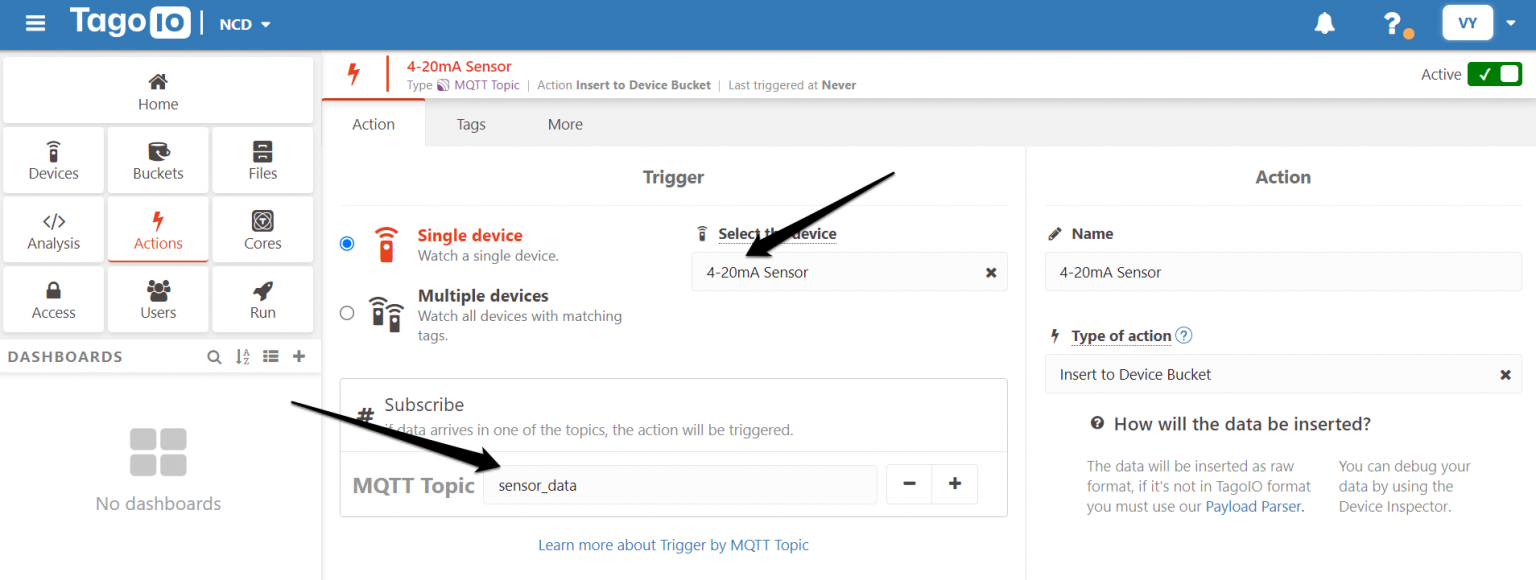 Getting started with NCD 4-20mA Current Sensor and TagoIO - NCD.io