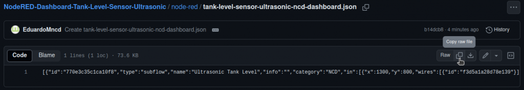 Tank Level Sensor Ultrasonic Node-RED Dashboard - NCD.io