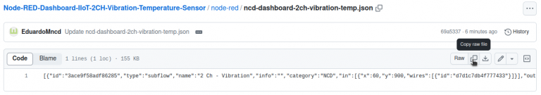 IIoT 2-CH Vibration Temperature Sensor Node-RED Dashboard - NCD.io
