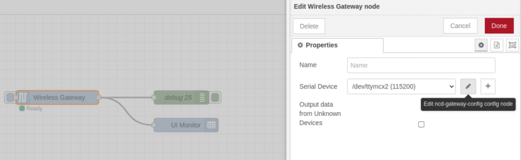 NCD Node-RED UI Monitor Sensor - NCD.io