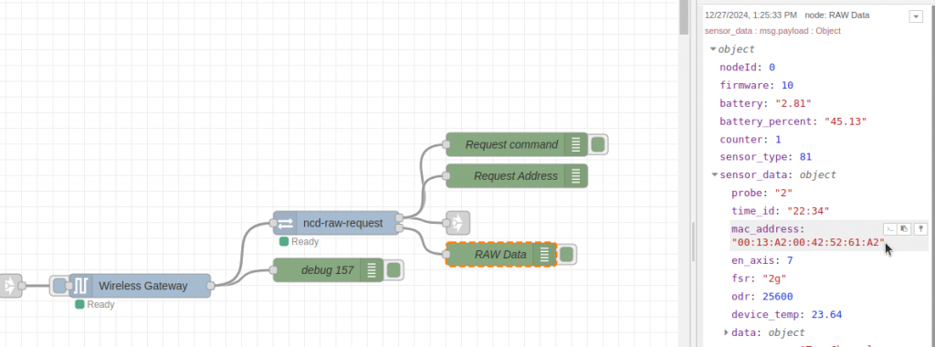 Requesting Time Domain Data from Vibration Sensor via Node-RED SubFlow - NCD.io