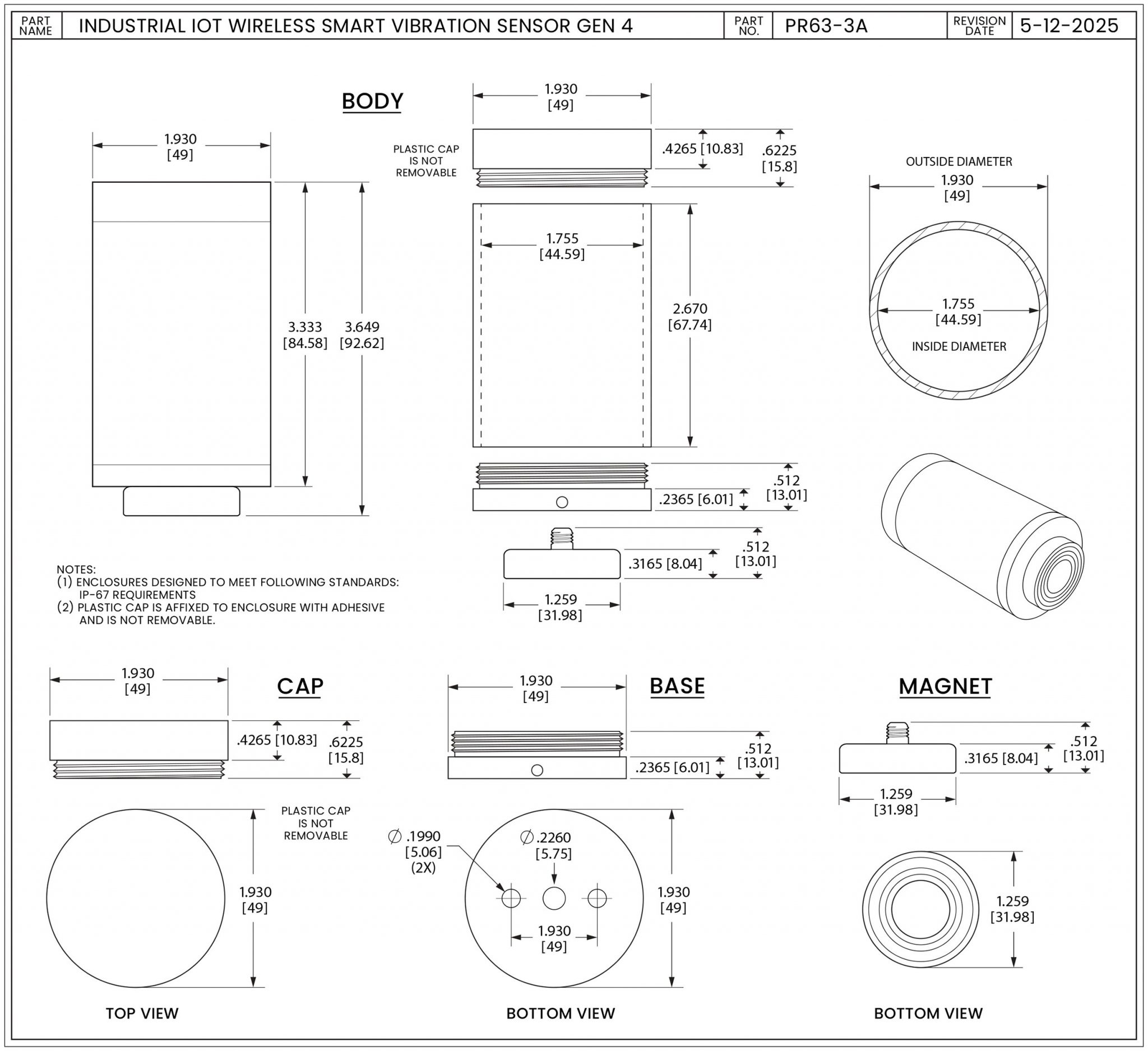 Standalone Smart Vibration Sensor Gen4 Datasheet - NCD.io