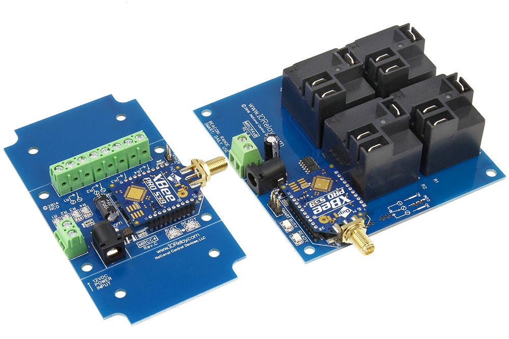 Wireless Contact Closure Remote High-Power Relay Controller 4-Channel 1 ...