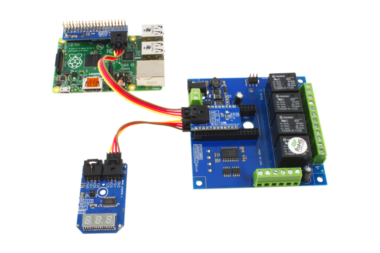 4-Channel General Purpose SPDT Relay Shield + 4 GPIO with IoT Interface ...