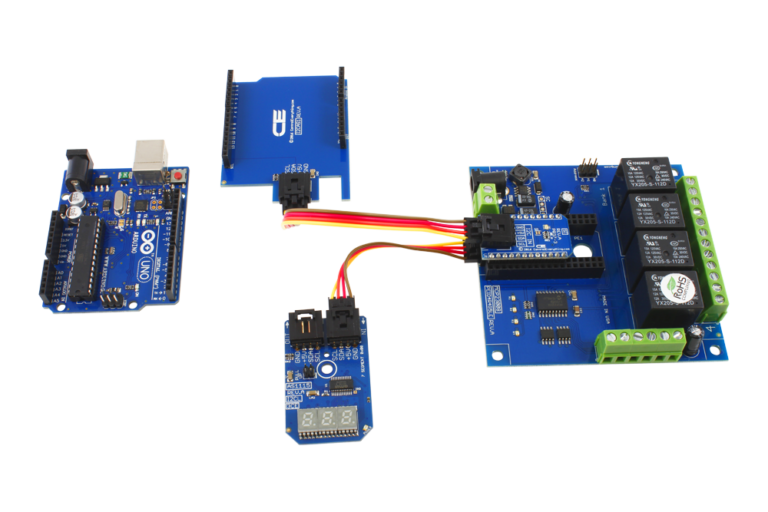 4-Channel General Purpose SPDT Relay Shield + 4 GPIO with IoT Interface - NCD Store