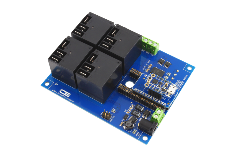 4-Channel DPDT Signal Relay Shield + 4 GPIO with IoT Interface - NCD Store