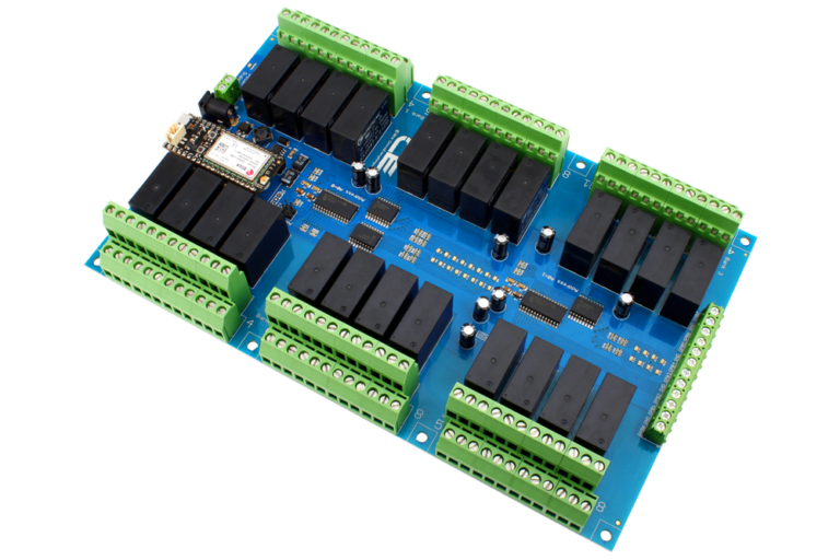 24-Channel DPDT Signal Relay Shield + 8 GPIO with IoT Interface - NCD Store