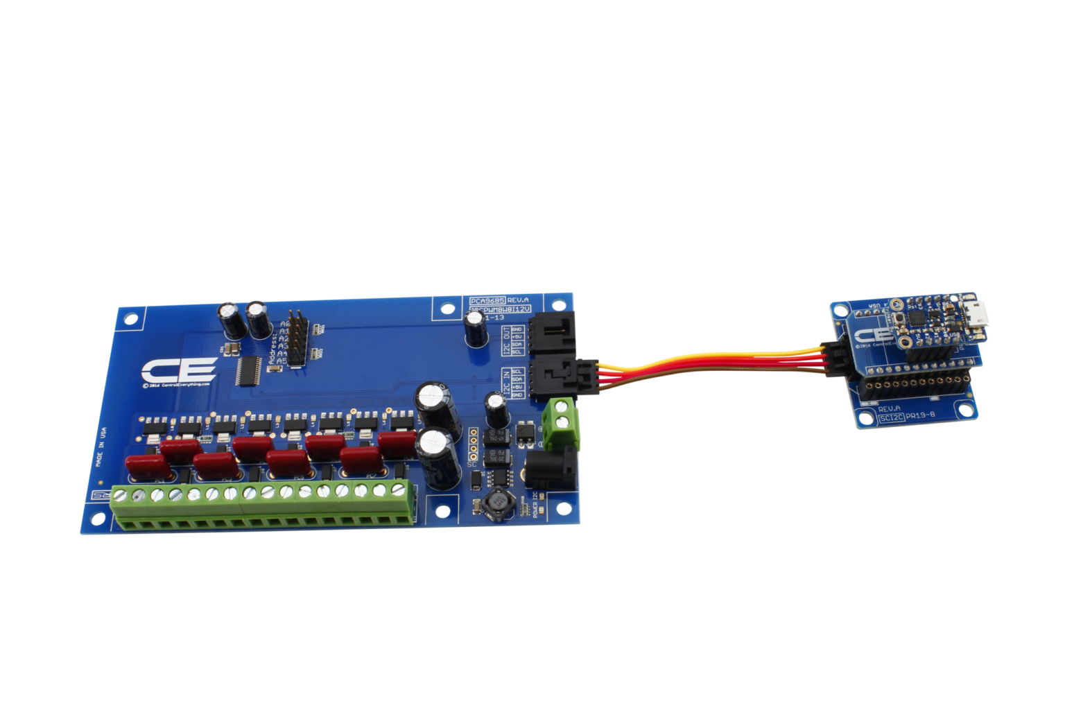 PCA9685 8-Channel 8W 12V FET Driver Proportional Valve Controller with I2C Interface - NCD Store