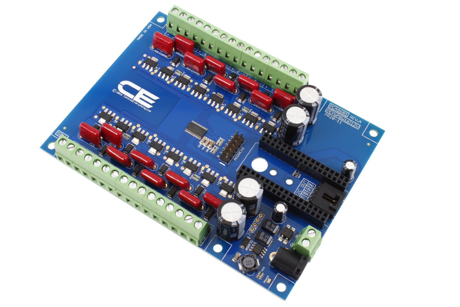 PCA9685 16-Channel 8W 12V FET Driver Proportional Valve Controller with ...