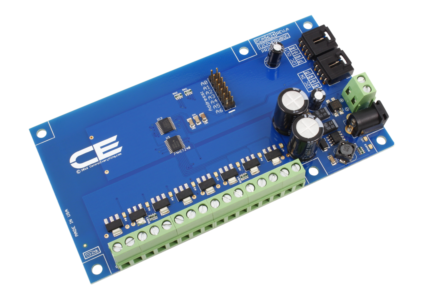 PCA9634 8-Channel 8W Open Collector 8-Bit PWM FET Driver with I2C ...