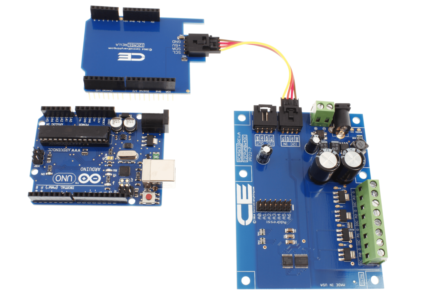 PCA9633 4-Channel 8W Open Collector 8-Bit PWM FET Driver with I2C ...