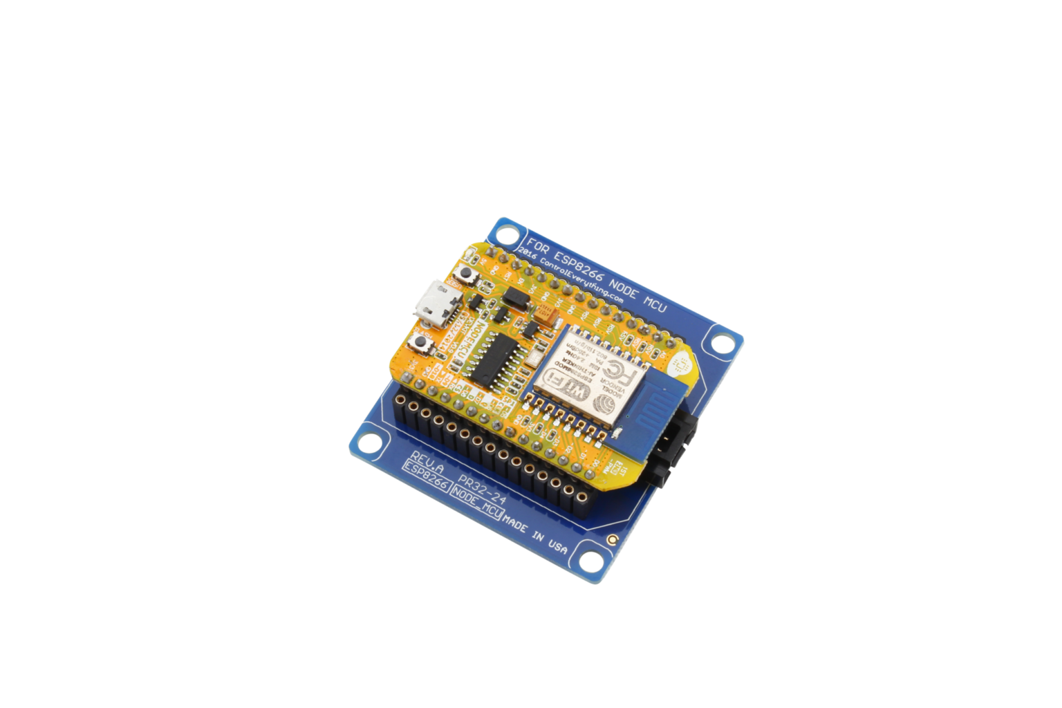 I2C Shield for NodeMCU ESP8266 with Integrated USB and I2C Port - NCD Store