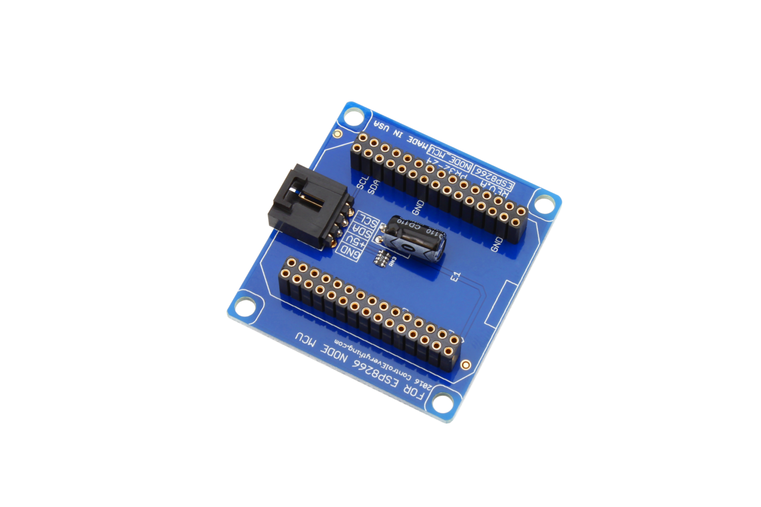 I2C Shield for NodeMCU ESP8266 with Integrated USB and I2C Port - NCD Store