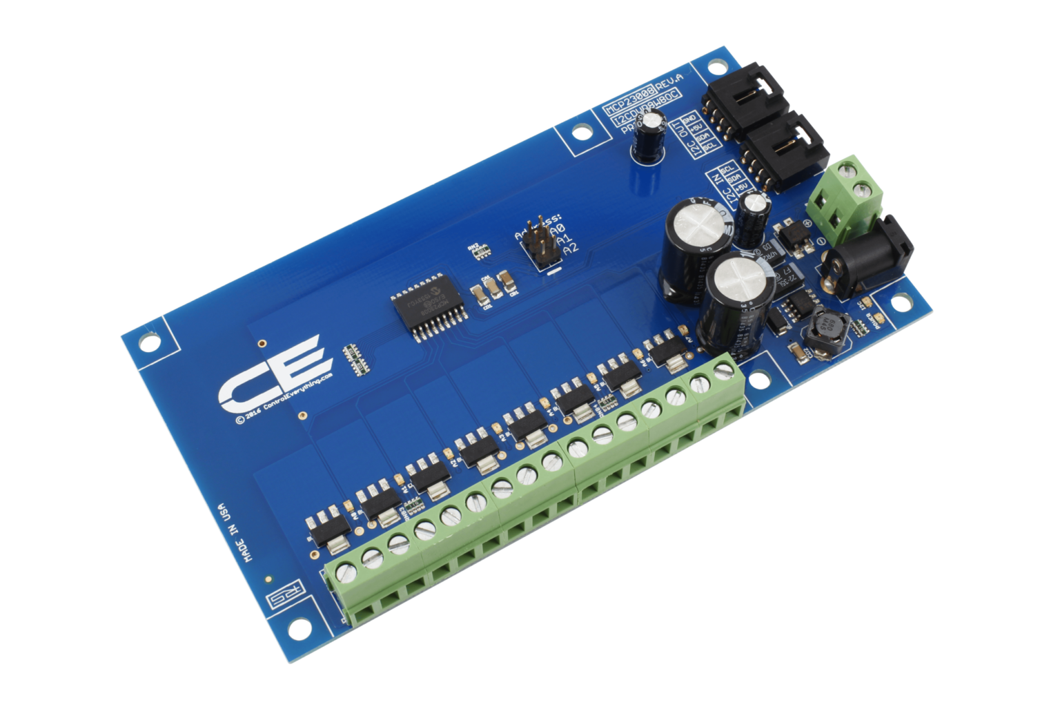 MCP23008 8-Channel 8W Open Collector FET Driver with I2C Interface ...