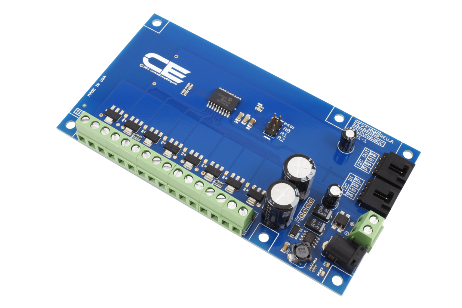 MCP23008 8-Channel 8W Open Collector FET Driver with I2C Interface - NCD Store