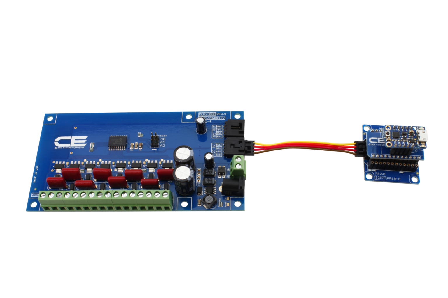 MCP23008 8-Channel 8W 12V FET Solenoid Driver Valve Controller with I2C Interface - NCD Store