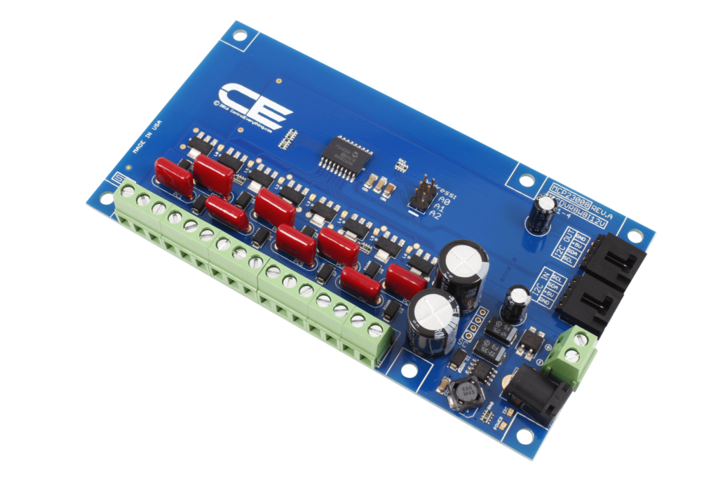 MCP23008 8-Channel 8W 12V FET Solenoid Driver Valve Controller with I2C Interface - NCD Store