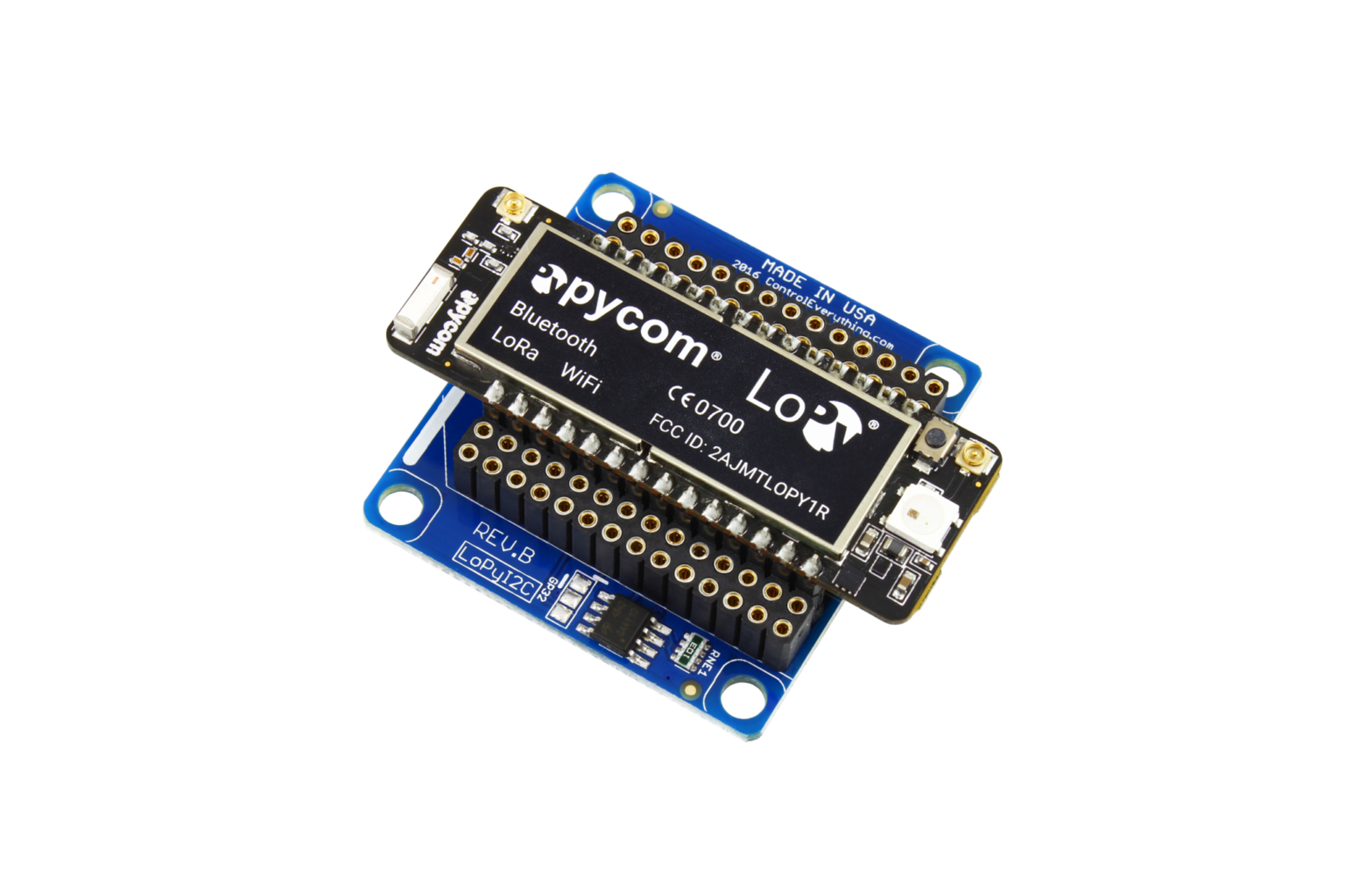I2C Shield for WiPy2 & LoPy With USB Programming Port - NCD Store