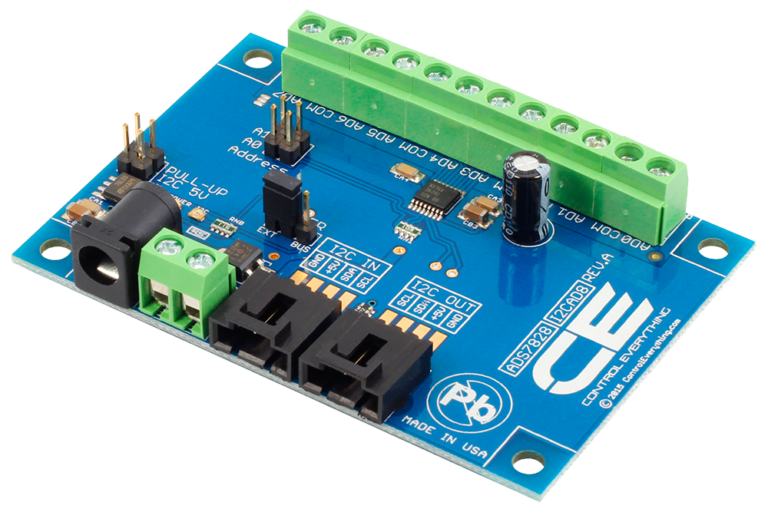 ADS7828 Analog to Digital Converter 8-Channel 12-Bit with I2C Interface - NCD Store