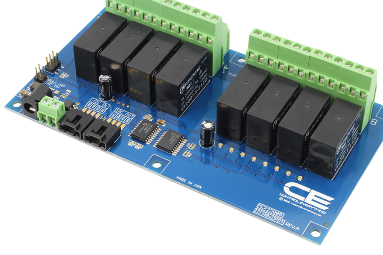 8-Channel DPDT Signal Relay Controller with I2C Interface - NCD Store