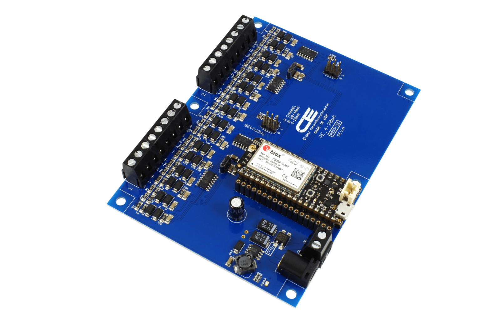 MCP3428 8-Channel 4-20mA 16-Bit Current Receiver with IoT Interface - NCD Store