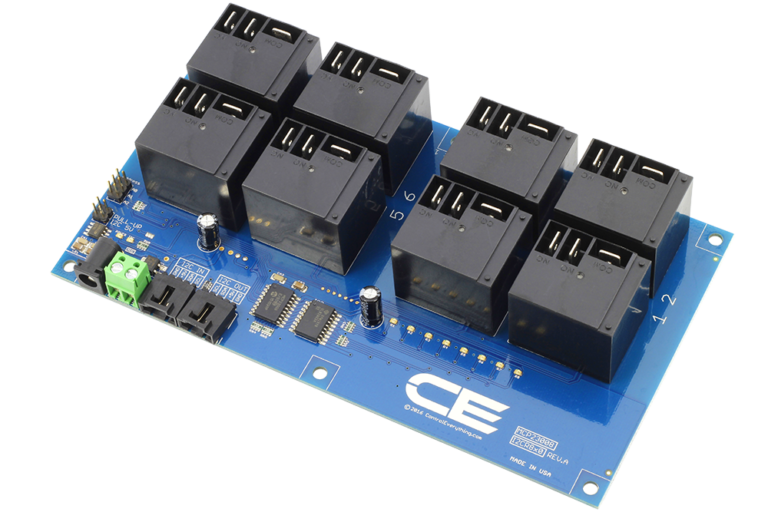8-Channel High-Power Relay Controller with I2C Interface - NCD Store