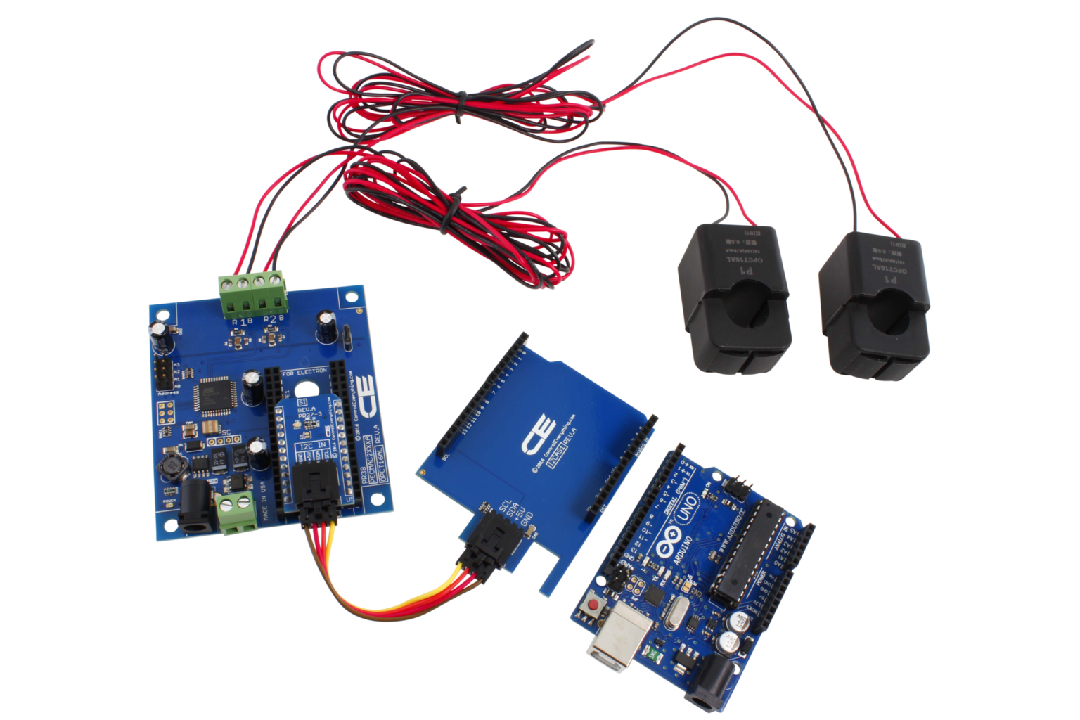 2-Channel Off-Board 98% Accuracy AC Current Monitor with IoT Interface ...