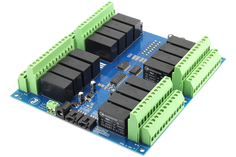 16-Channel DPDT Signal Relay Controller with I2C Interface - NCD Store