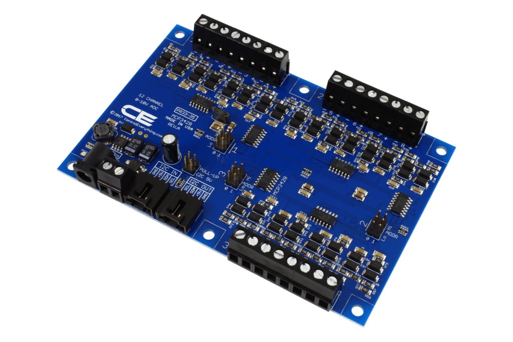 12-Channel I2C 0-10V Analog to Digital Converter with I2C Interface ...