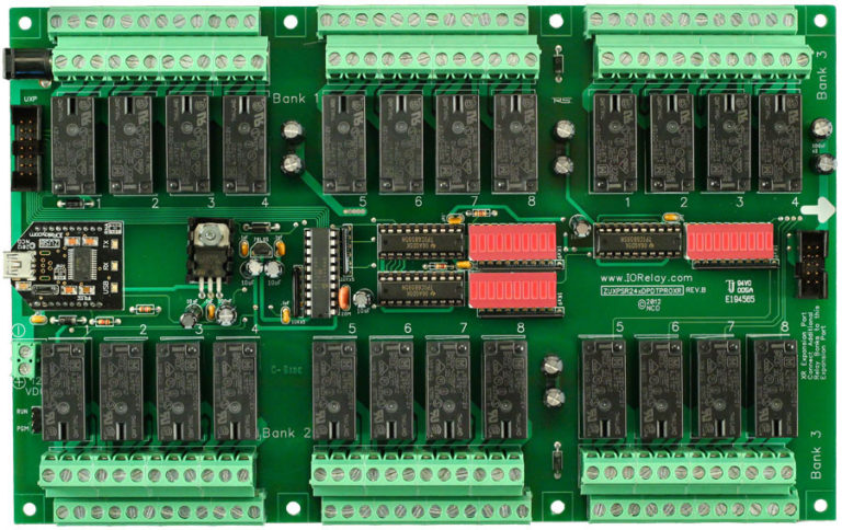Industrial Relay Controller Board 24-Channel DPDT + UXP Expansion Port ...