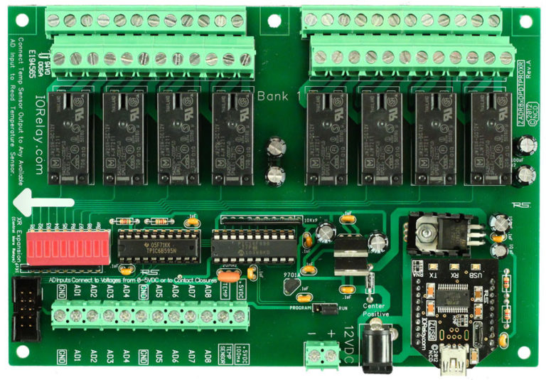 Industrial Relay Controller 8-Channel DPDT + 8-Channel ADC - NCD Store