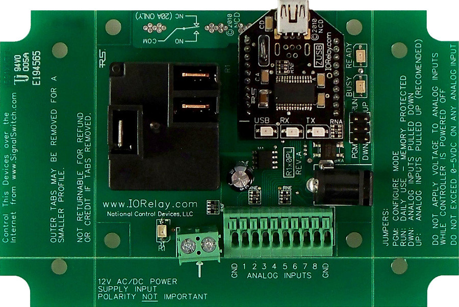 High-Power Relay Controller 1-Channel + 8 Channel ADC ProXR Lite ...