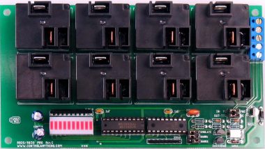 RS-232 8-Channel High-Power Relay Controller Board - NCD Store