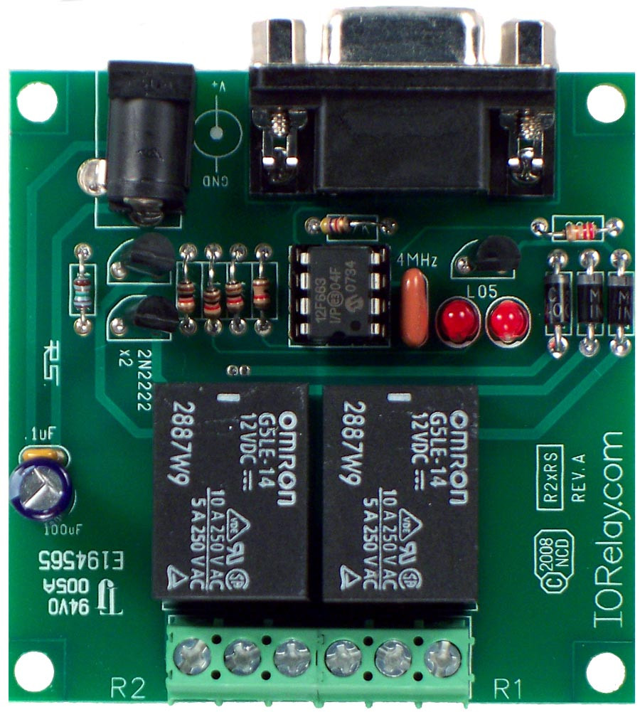 RS-232 2-Channel SPDT Relay Controller with Serial Interface - store.ncd.io