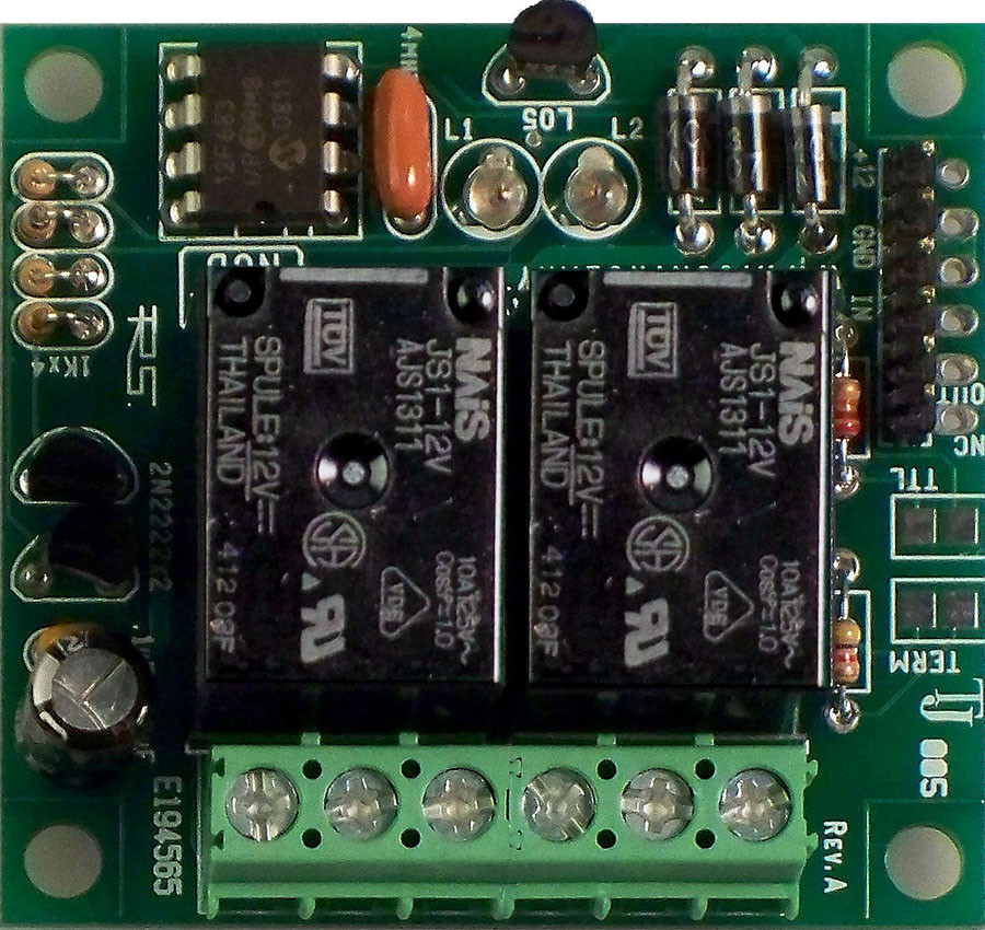 RS-232 2-Channel Relay Controller Board with General Purpose Relays ...
