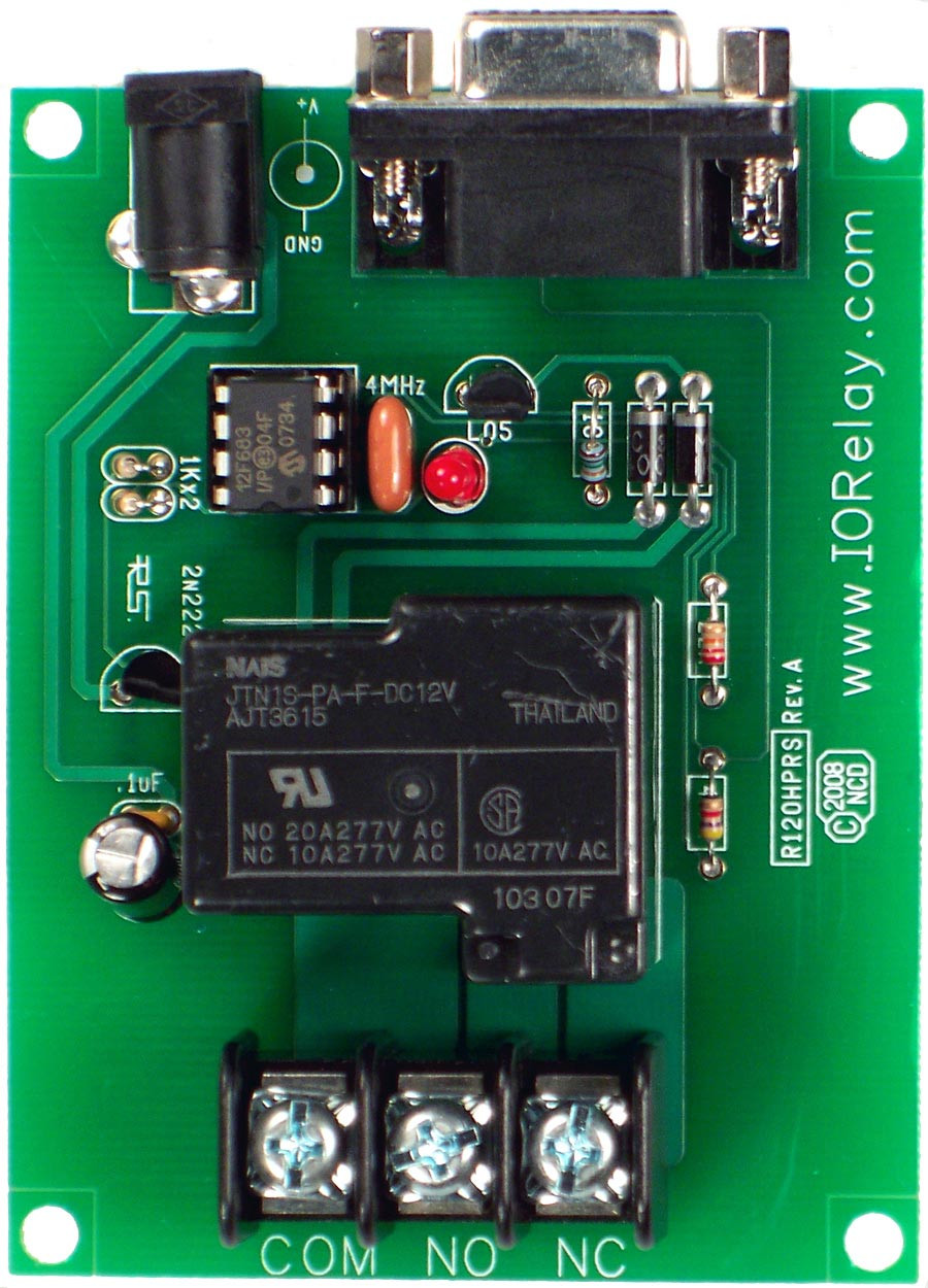 RS-232 1-Channel High-Power Relay Controller with Serial Interface LOW ...