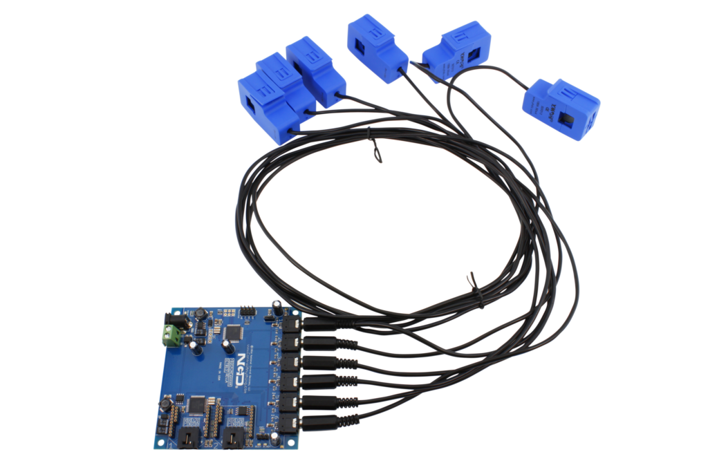 Industrial Current Sensor 6-Channel 10-100 Max Amps Pluggable Split ...